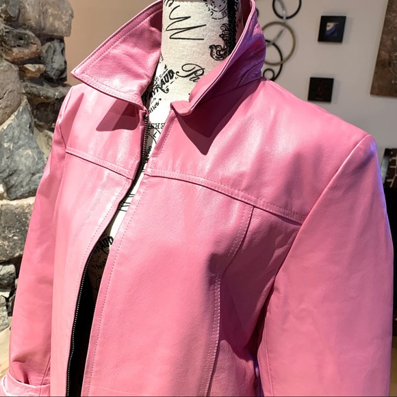 Vintage | Jackets & Coats | Vintage Mark Mattis Pink Leather Jacket ...